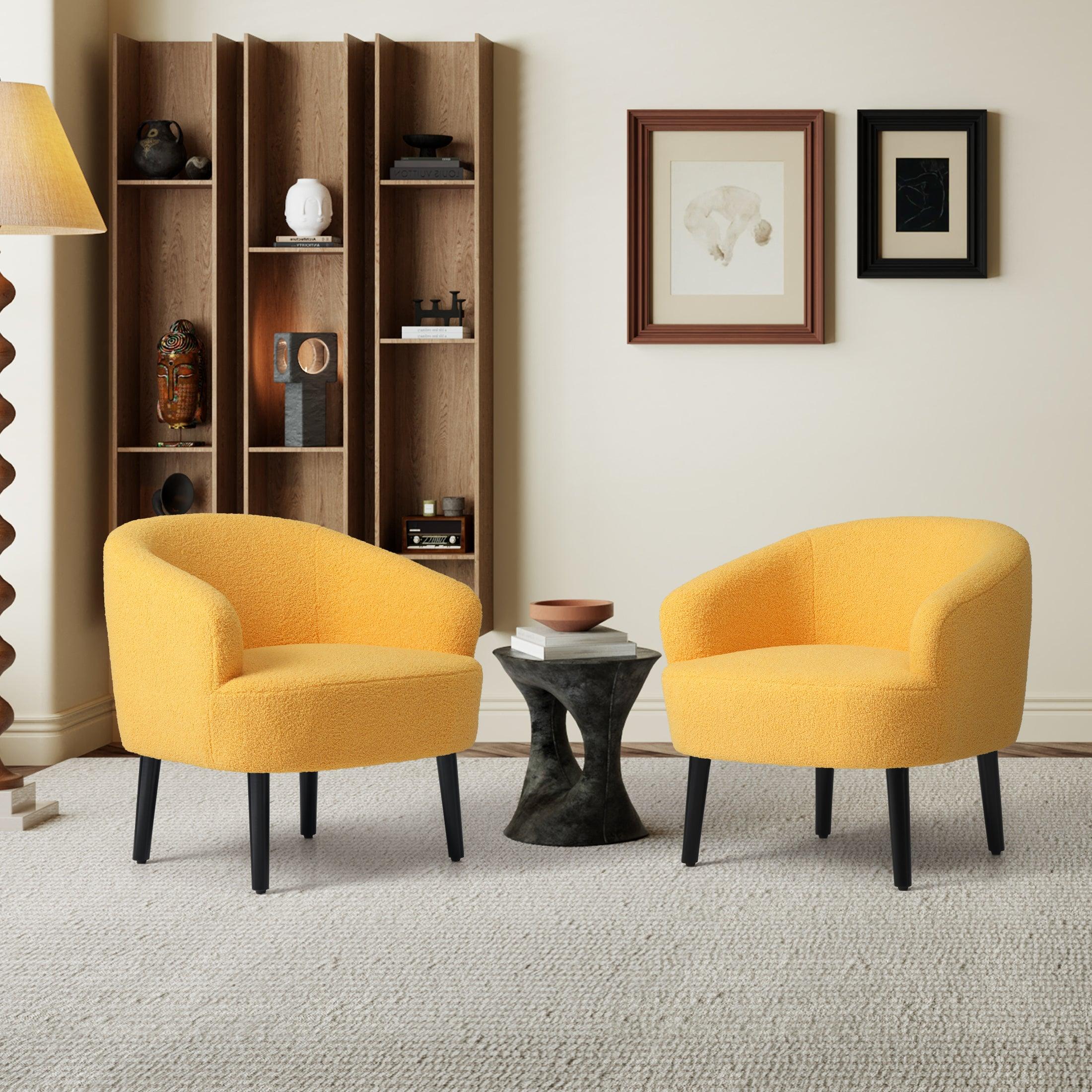 Barrel accent chair set of 2 store